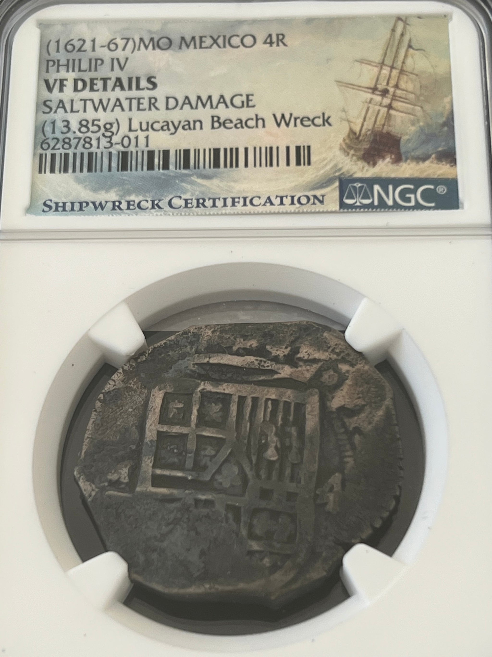 Lucayan Beach Wreck 4 Reales VF Details – Shipwreck Coins
